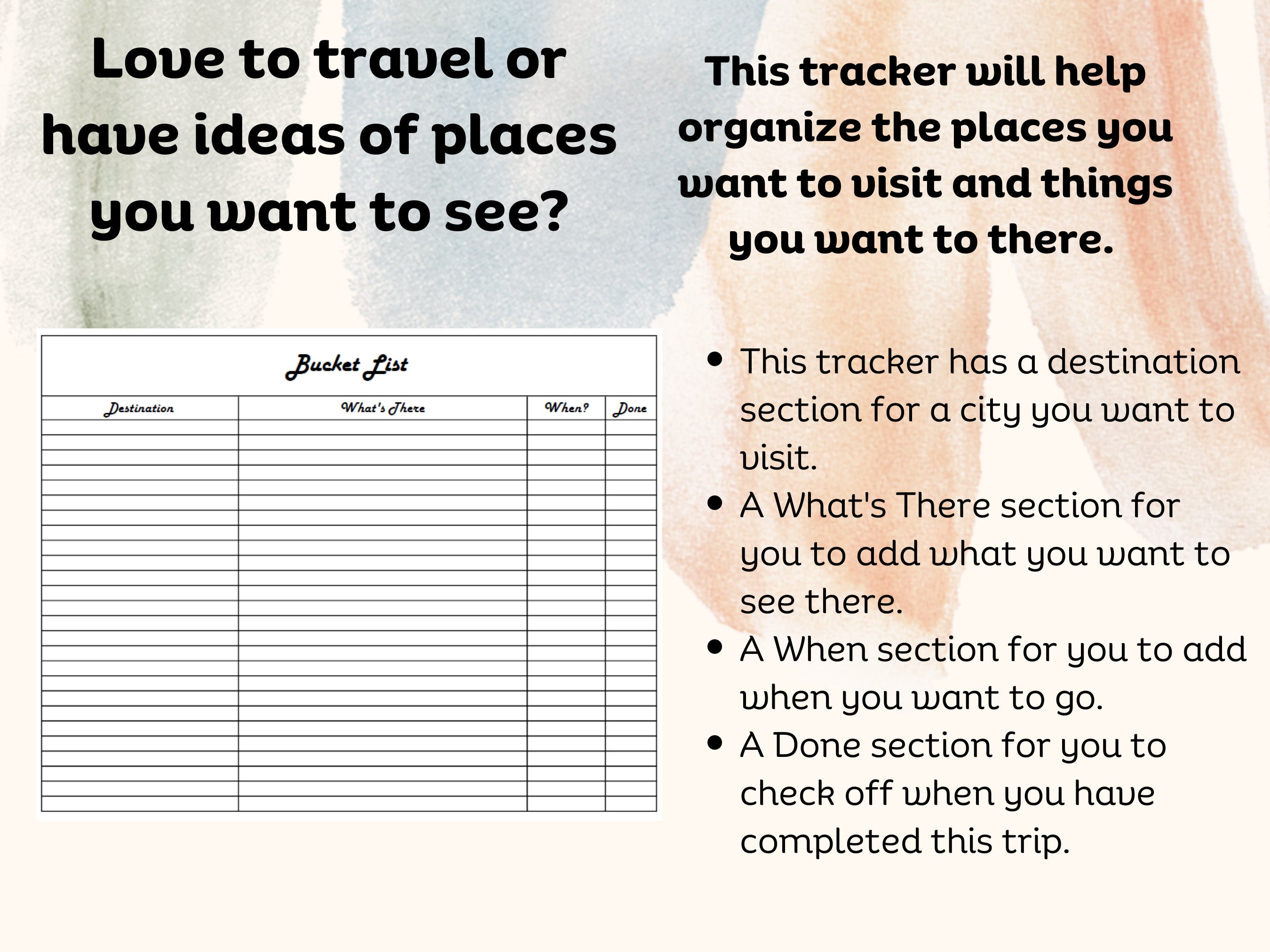 ADHD Bucket List Planner Tracker Wall Hanging Instant Download ...