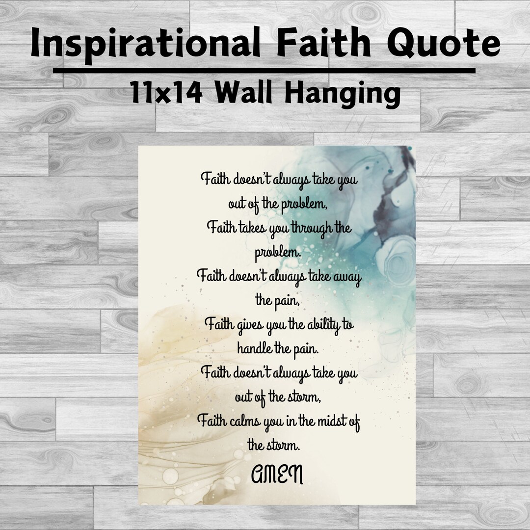 11x14 Faith Art Print Inspirational Quote Print PDF Printable Christian ...
