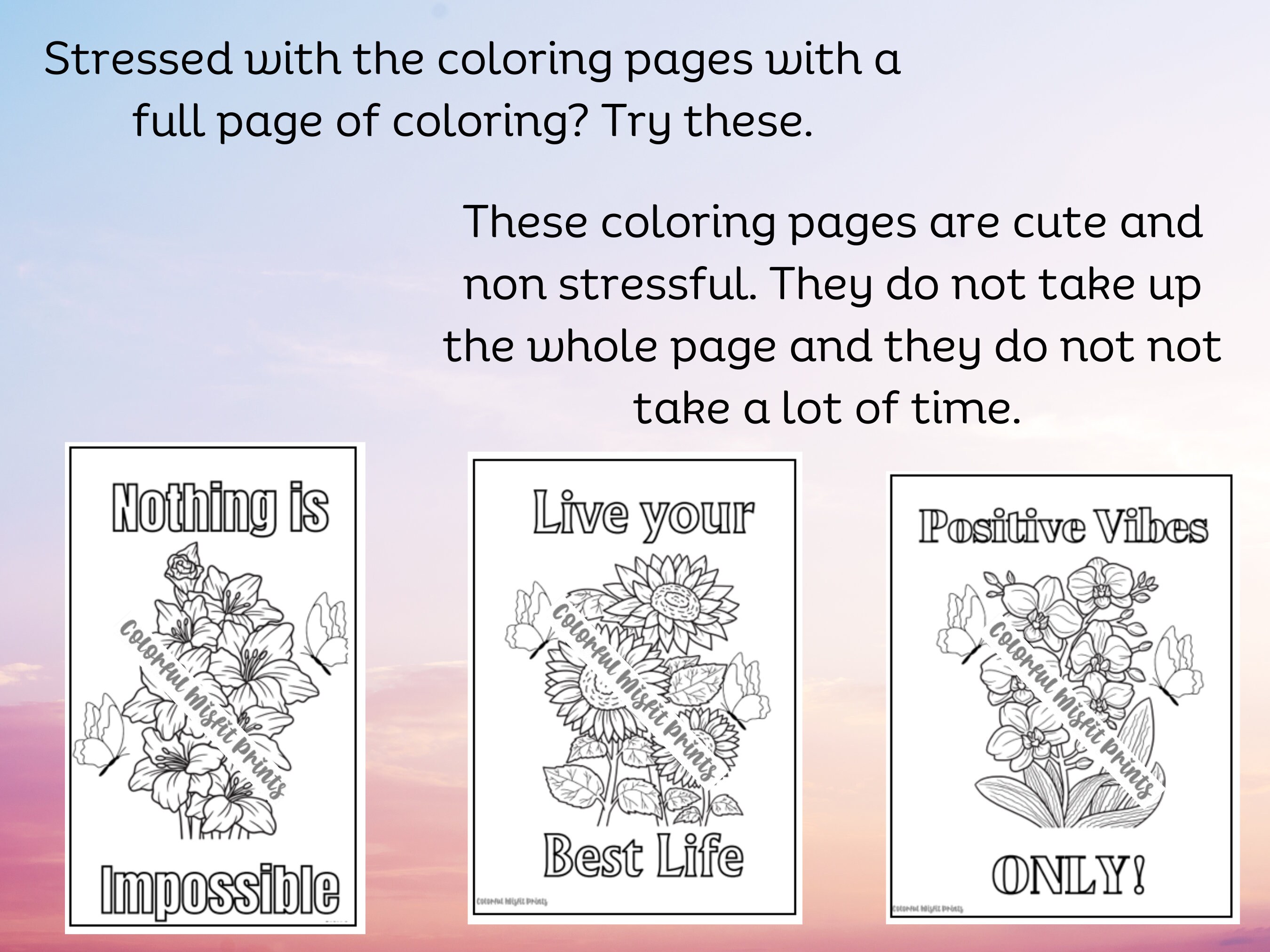 Mental Health Coloring Pages Anxiety Relief Therapy Relaxation Self ...