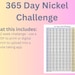 365 Day 52 Week 1 Year PDF Downloadable Nickel Challenge 3,000 Savings ...