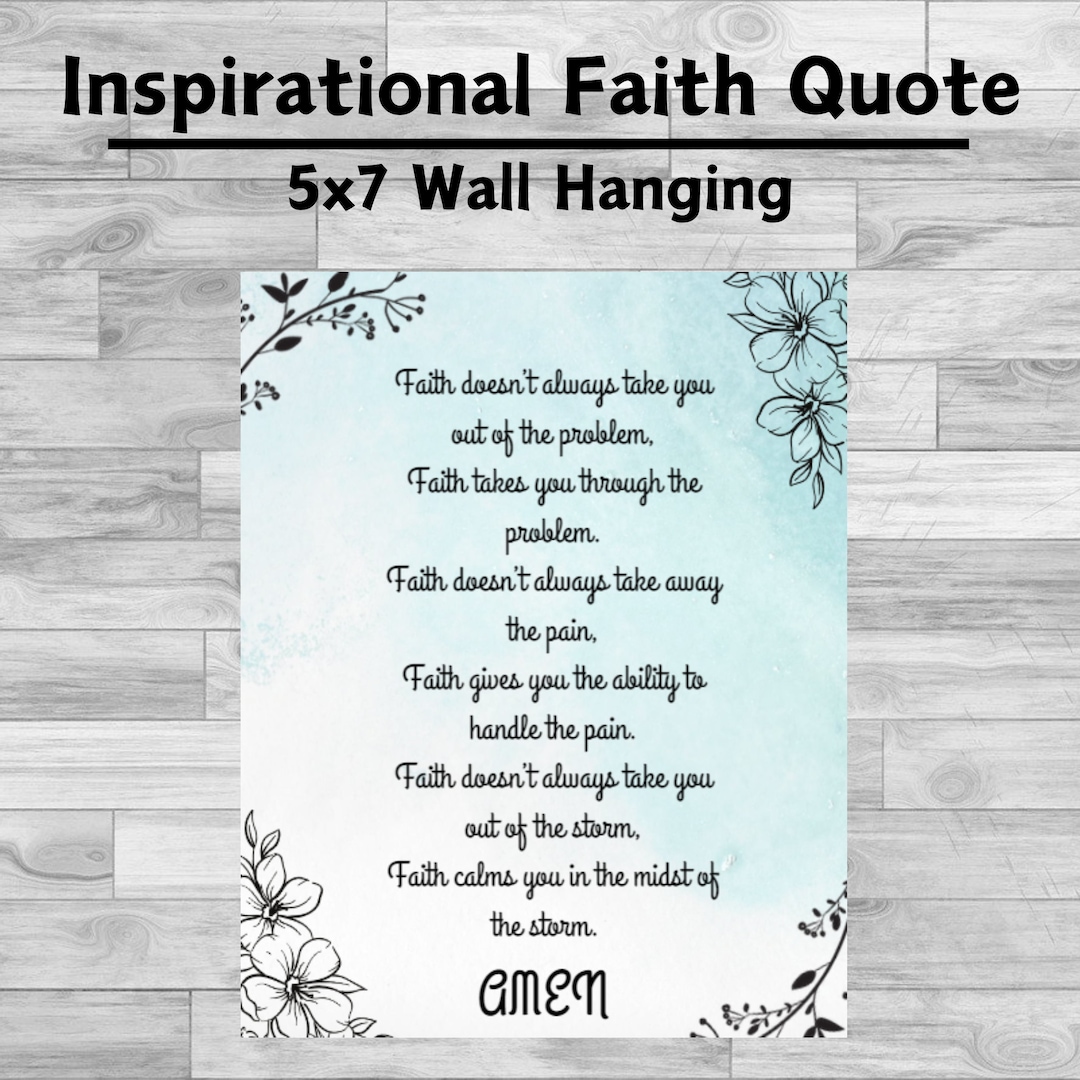 5x7 Faith Art Print Inspirational Quote Print PDF Printable Christian ...