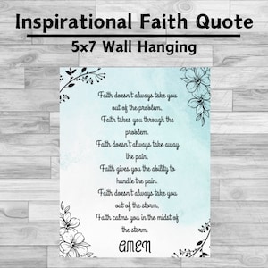 5x7 Faith Art Print Inspirational Quote Print PDF Printable Christian ...