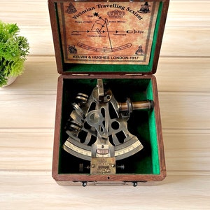 Nautical Brass Working Sextant, Antique Maritime Navigational ...