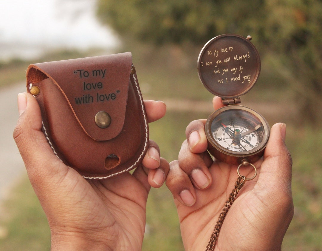 Personalized Working Compass With Custom Engraving, Engraved Compass ...