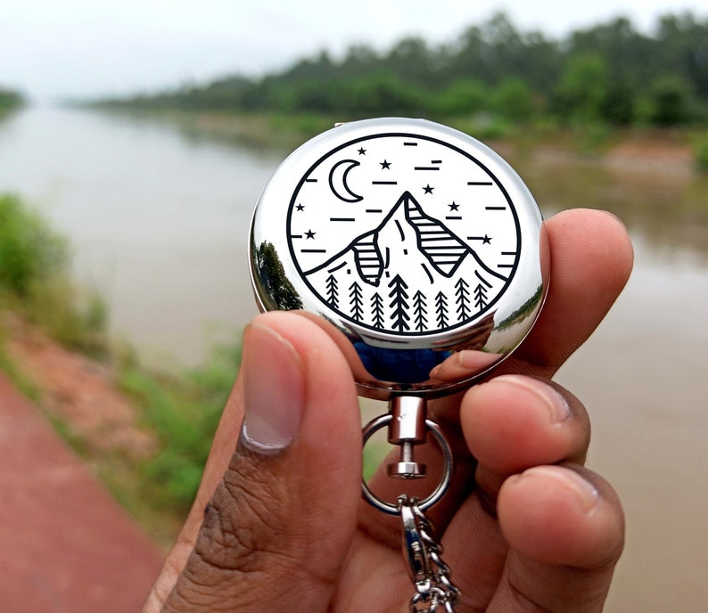 Personalized Working Compass Custom Engraved Compass Silver - Etsy