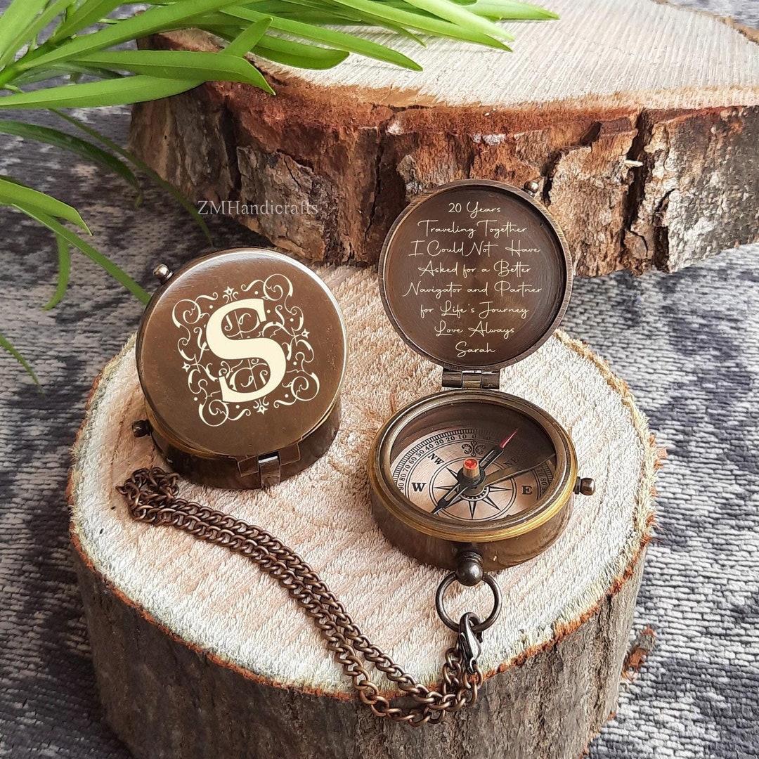 Personalized Working Compass, Engraved Compass, Christmas Present ...