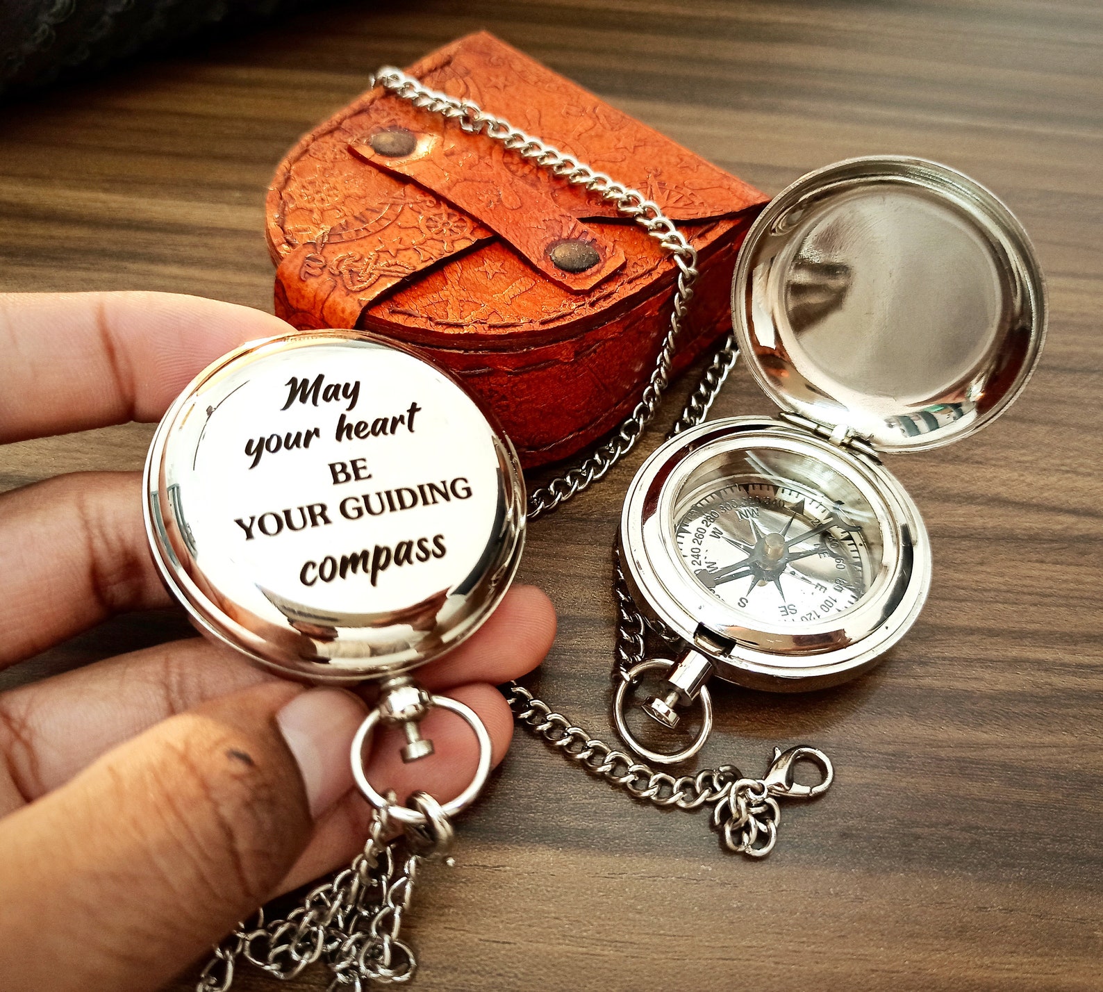 Personalized Working Compass Custom Engraved Compass Silver - Etsy