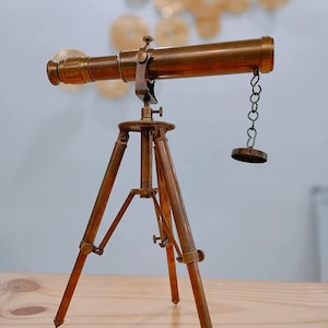 Personalised Antique Telescope, Engraved Telescope With Tripod ...