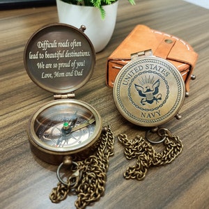 Engraved Navy Compass, U.S Navy Gift, United Sates Navy Gift ...