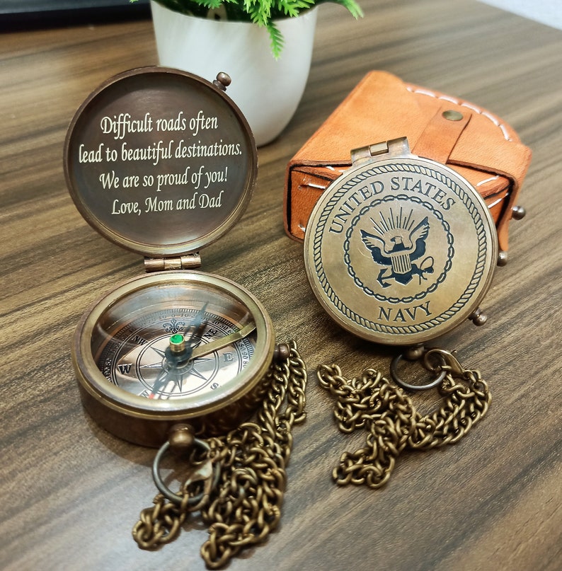 Engraved Navy Compass, U.S Navy Gift, United Sates Navy Gift ...