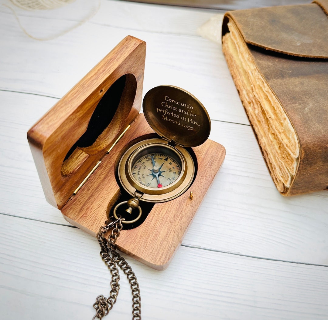 Personalized Working Compass, Engraved Compass, Anniversary Gift ...