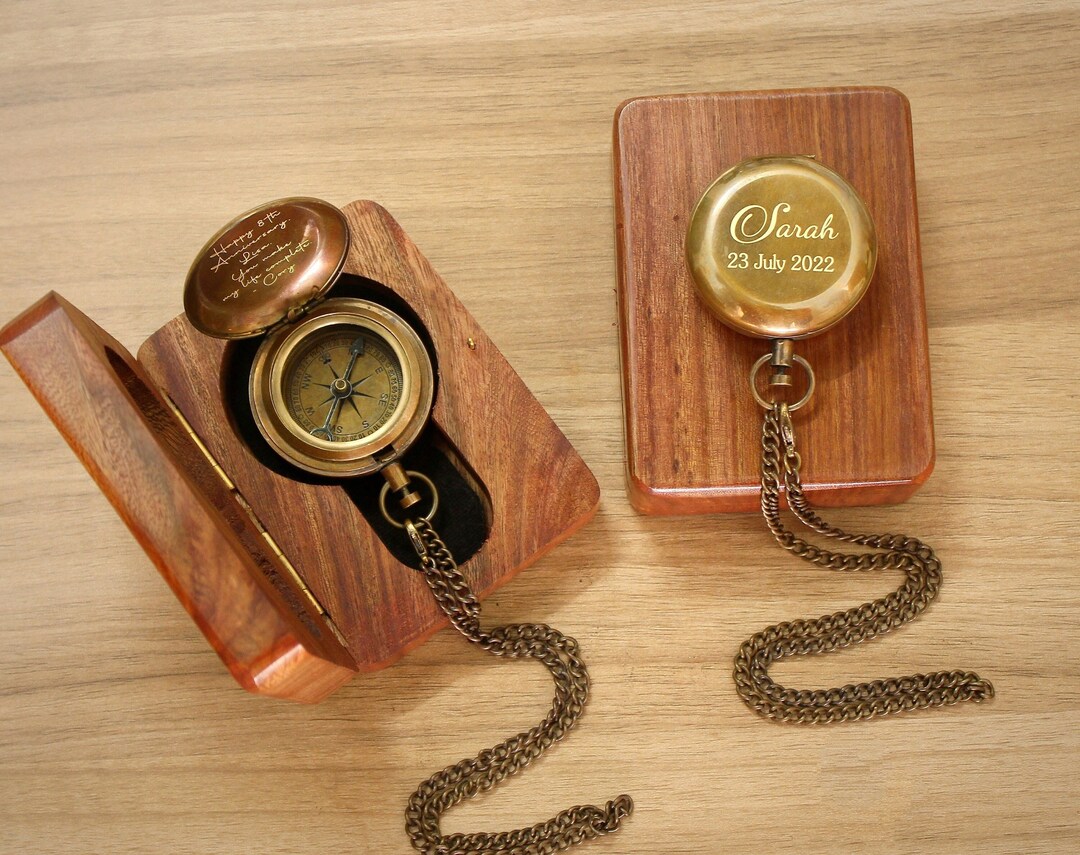 Personalized Working Compass Engraved Compass Anniversary - Etsy