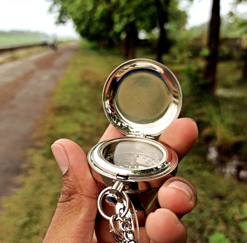 Personalized Working Compass Custom Engraved Compass Silver - Etsy