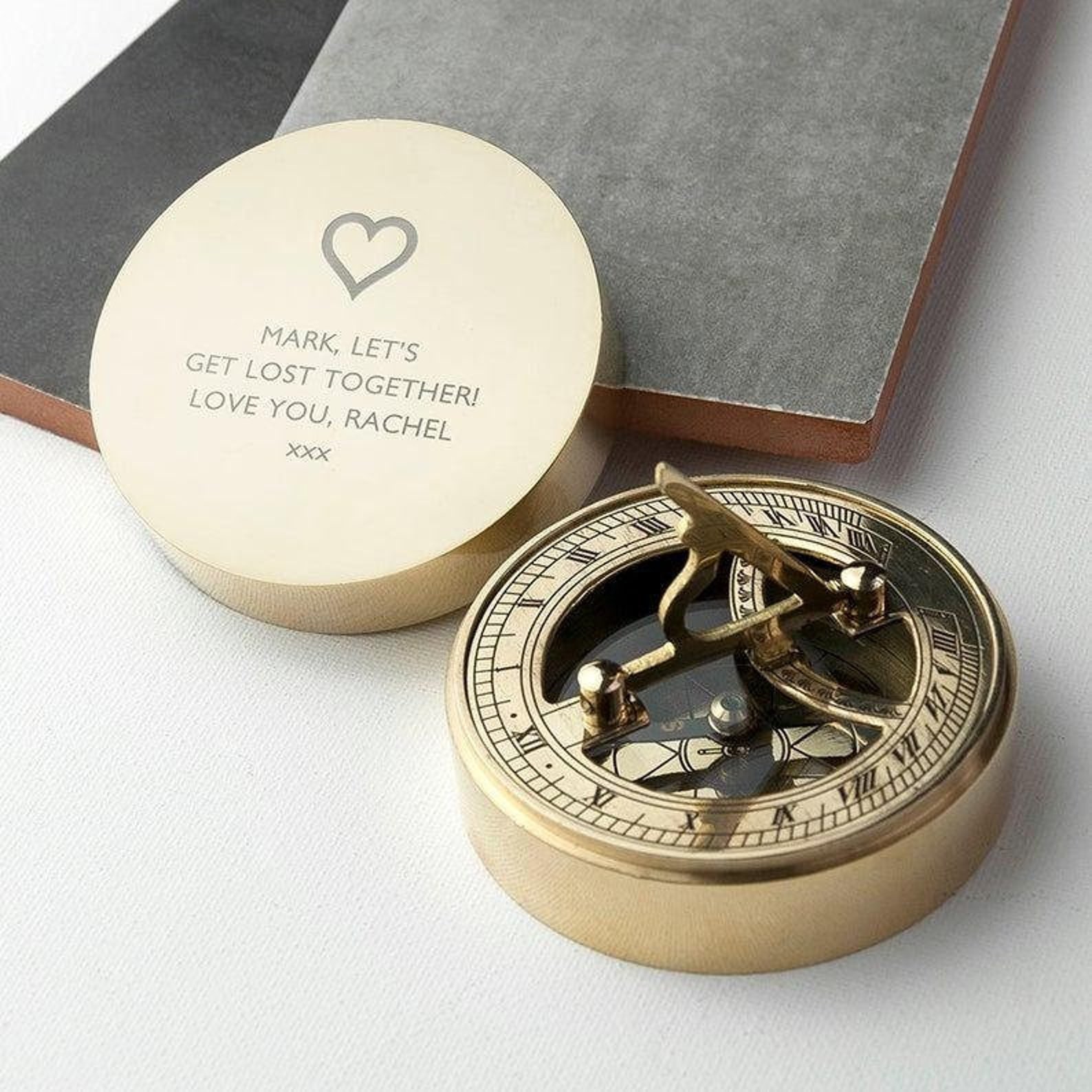 Personalized Working Sundial Compass Engraved Compass - Etsy