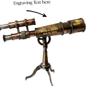 Personalised Working Telescope, Antique Telescope With Tripod ...