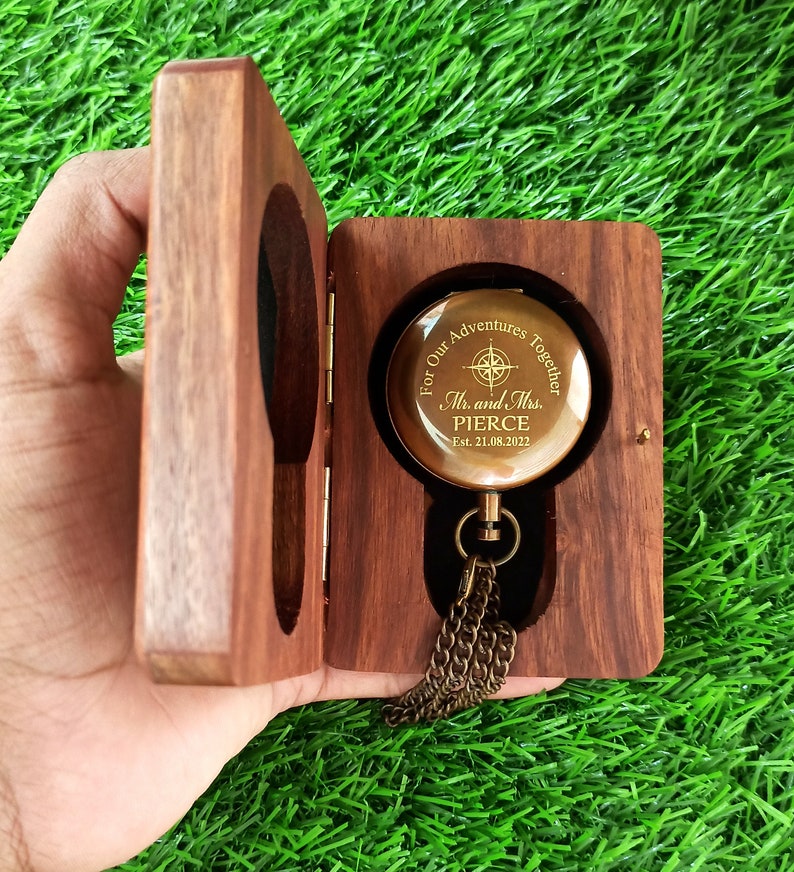 Personalized Working Compass Engraved Compass Anniversary - Etsy
