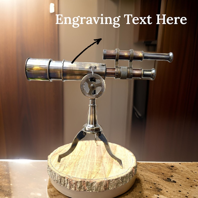 Personalised Working Telescope, Antique Telescope With Tripod ...