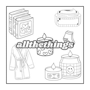 Cute Skincare Coloring Pages – 5 Digital Download Pages for Girls ...