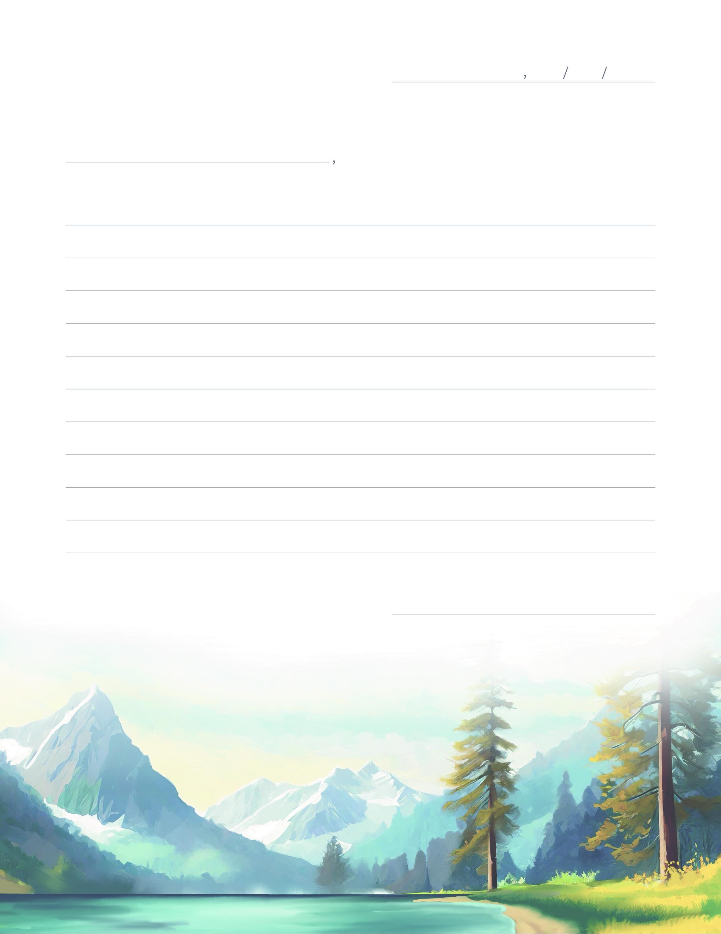 10 Illustrated Letter Templates - Printable PDF, Add a Creative Touch ...