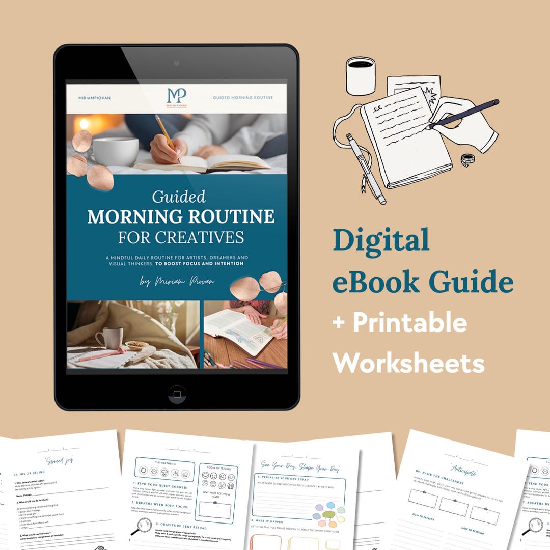 Morning Routine Guide for Creatives: Focus & Self-care ( 2 PDF Digital ...