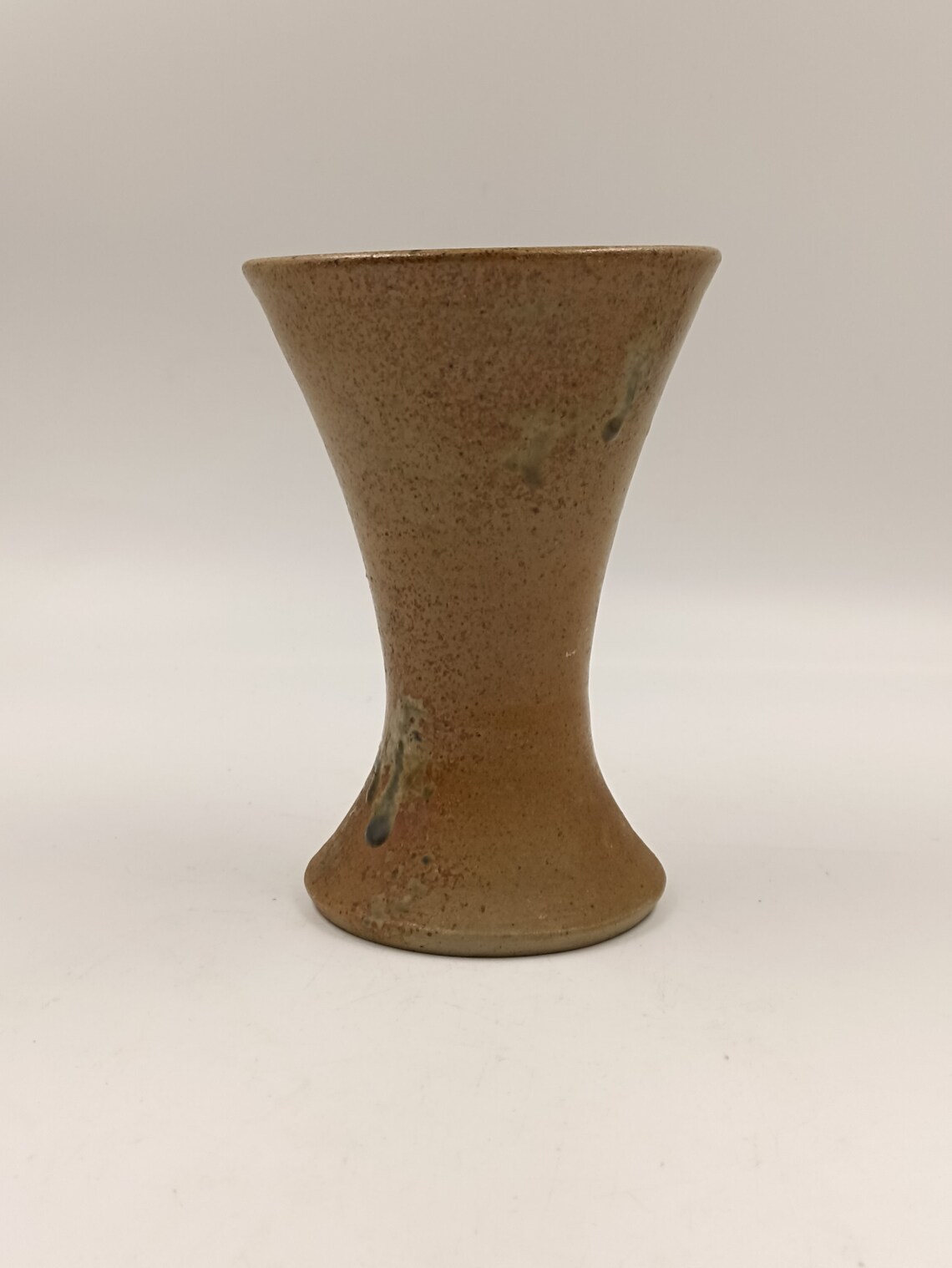 Vintage Ceramic Cone Vase Brown Pyrite Sandstone France 50s 60s Dlg La ...