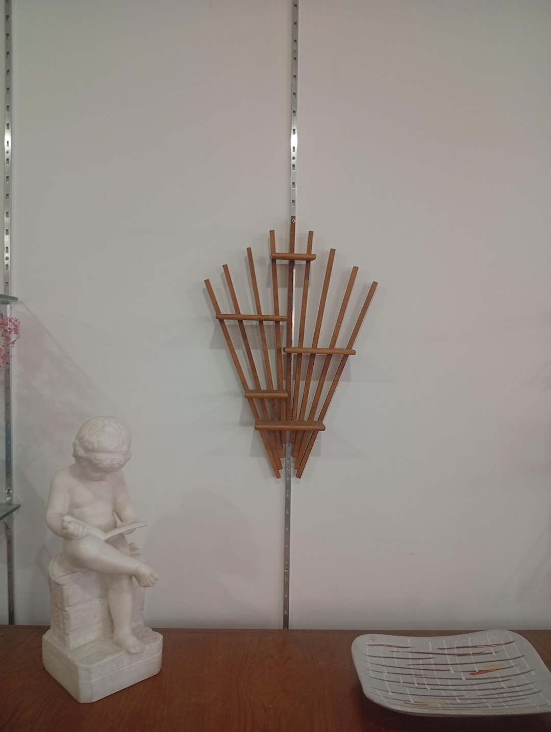 Mini Wall Shelf Sun Ray Wood Vintage 60s 70s No Tomado String ...