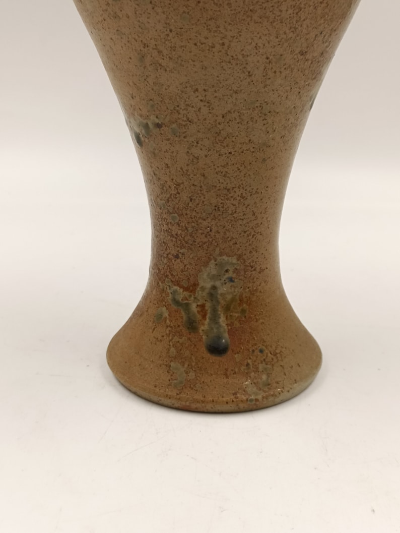 Vintage Ceramic Cone Vase Brown Pyrite Sandstone France 50s 60s Dlg La ...