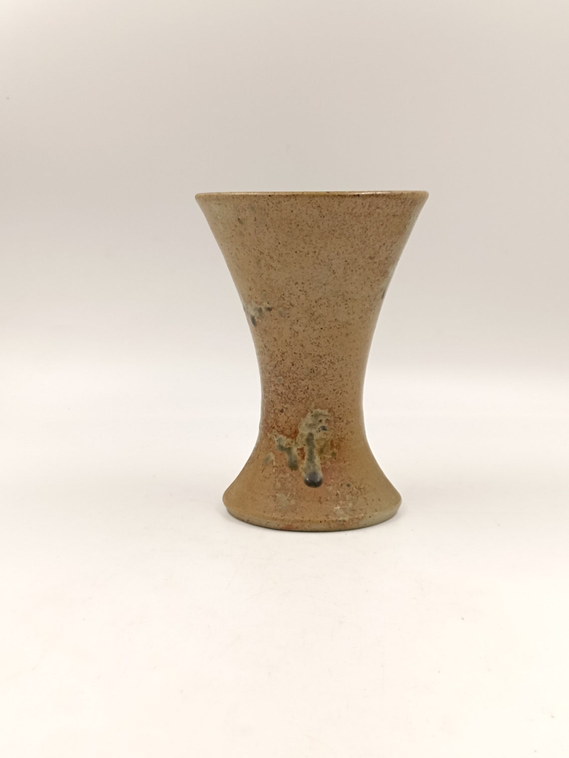 Vintage Ceramic Cone Vase Brown Pyrite Sandstone France 50s 60s Dlg La ...