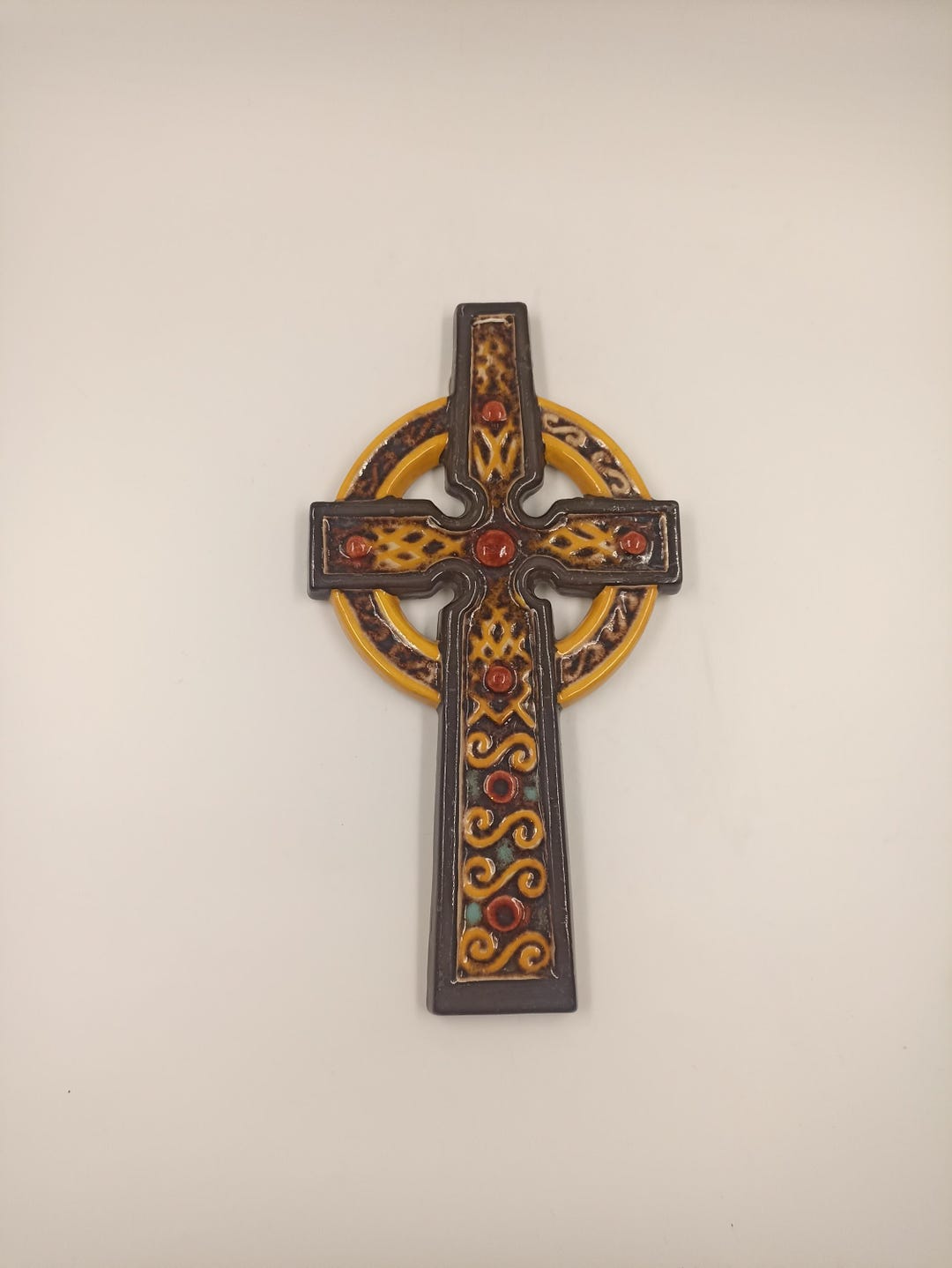 Celtic Wall Cross Earthenware HB Henriot Quimper Ceramics of Brittany ...