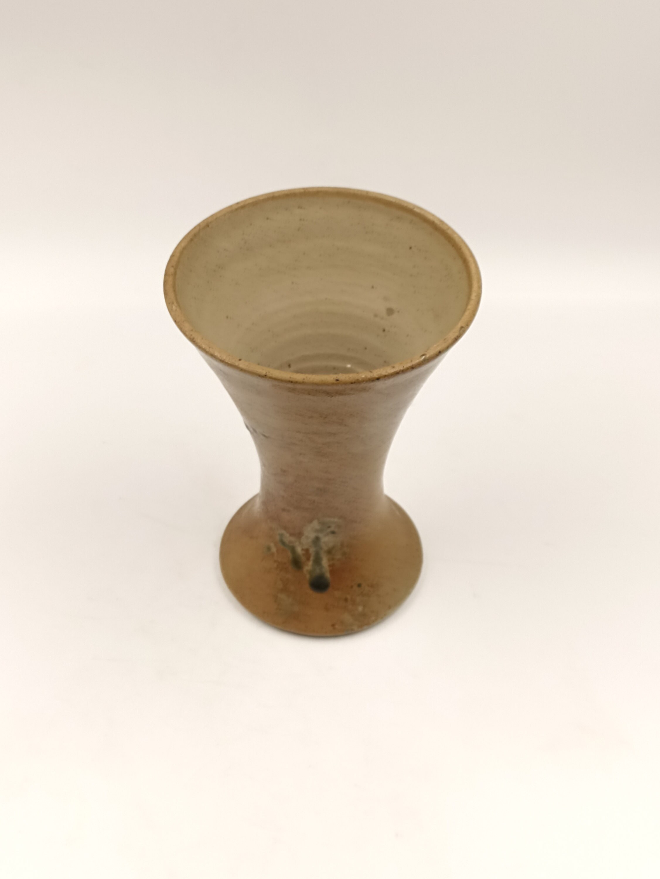 Vintage Ceramic Cone Vase Brown Pyrite Sandstone France 50s 60s Dlg La ...