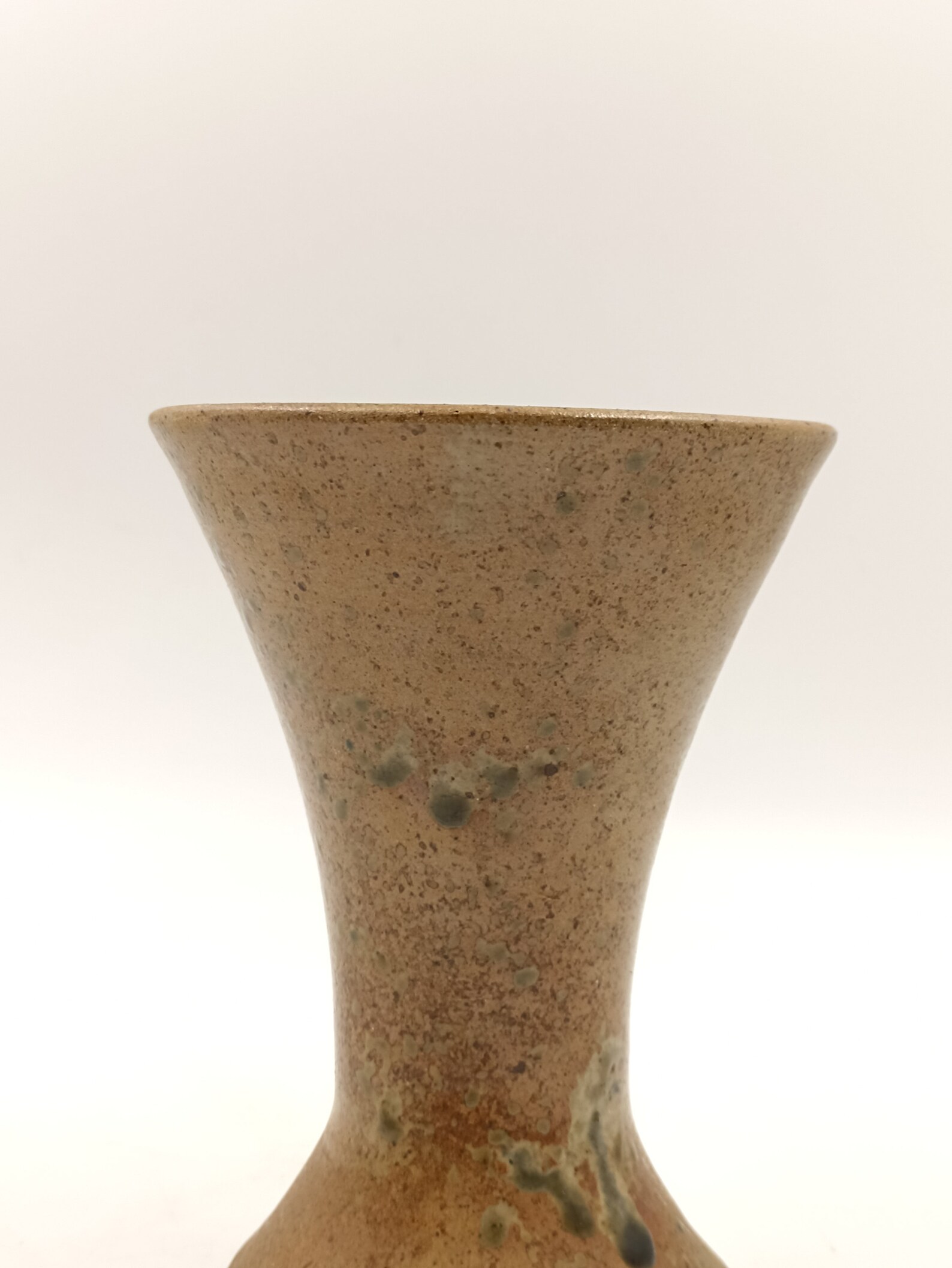 Vintage Ceramic Cone Vase Brown Pyrite Sandstone France 50s 60s Dlg La ...