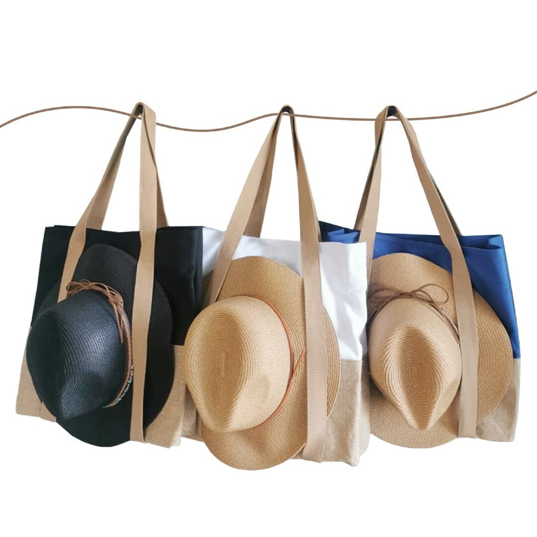 Hat Holder Tote Bag (HAT NOT Included)/hat Travel Tote/large Beach Bag ...
