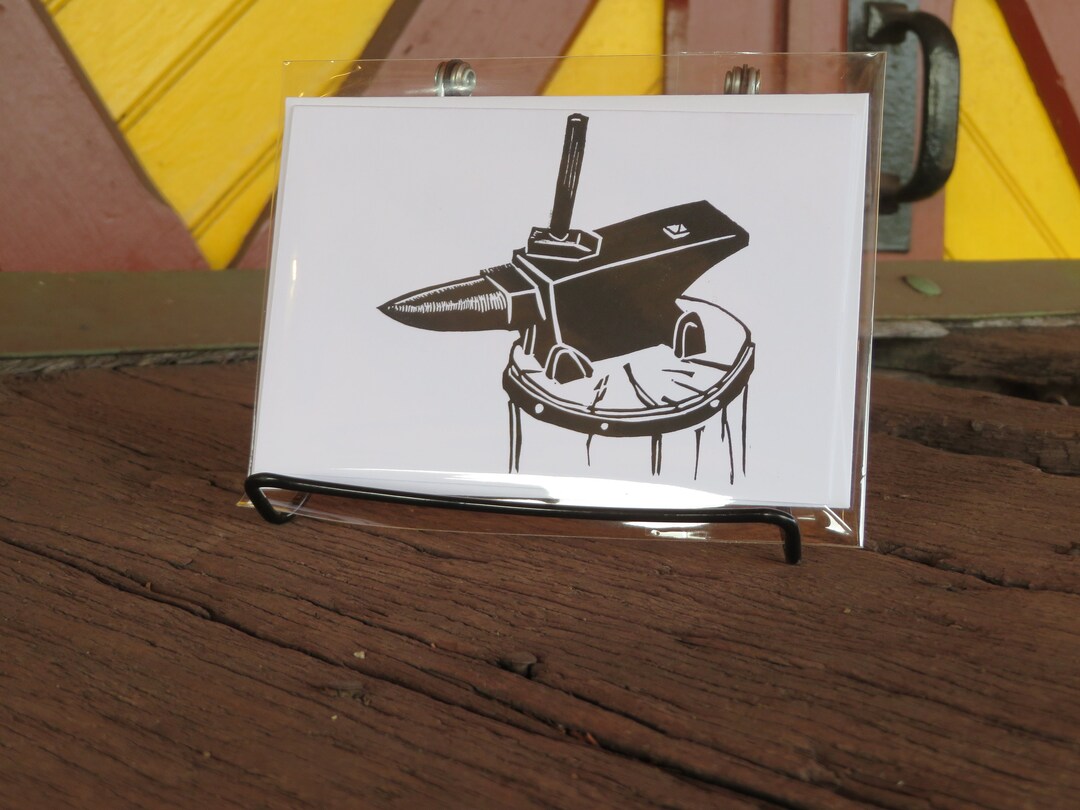 Hammer and Anvil Greeting Card - Etsy