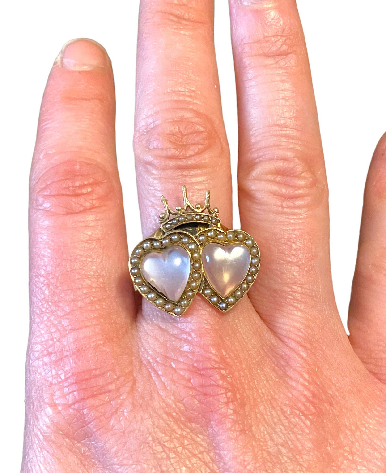 Antique 14k Crowned Hearts Ring | Luckenbooth Ring | Sentimental ...