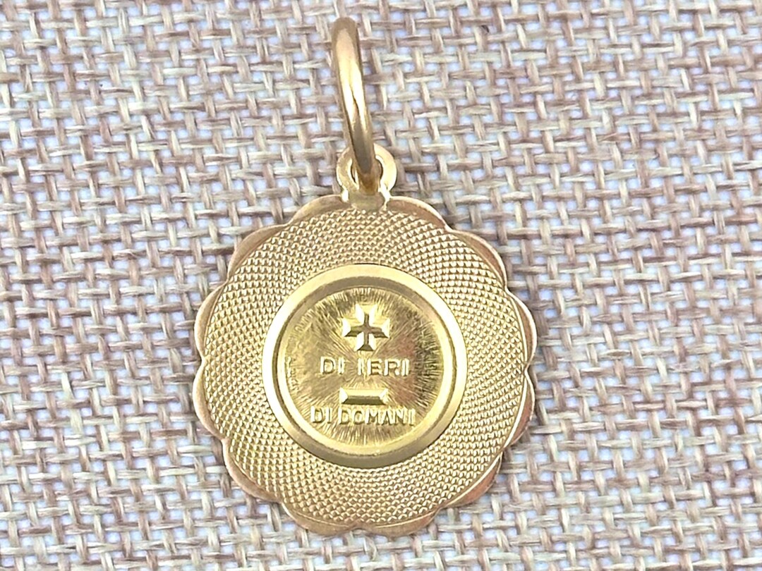 18k Vintage Augis Rare Italian Fancy Border Charm - Etsy