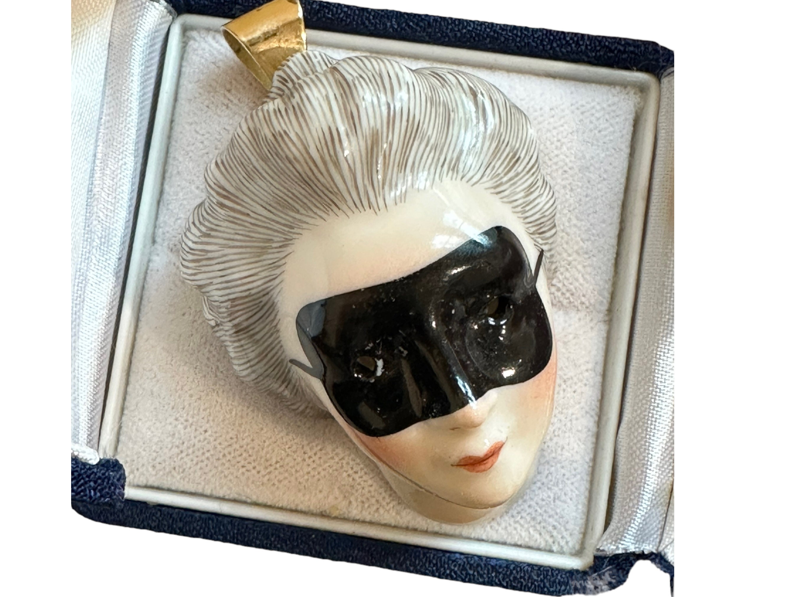 19th Century Masked Lady Patch Box Pendant - Etsy