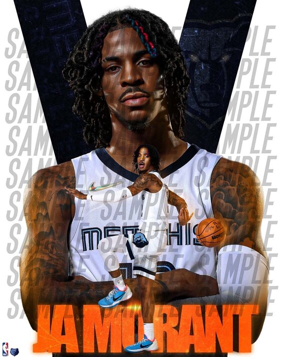 JA Morant Digital Poster Printable Art or T-shirt - Etsy