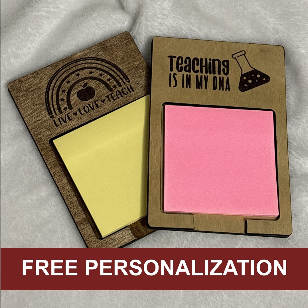 Teacher Sticky Note Holder | Post-it Note Holder | Customizable ...
