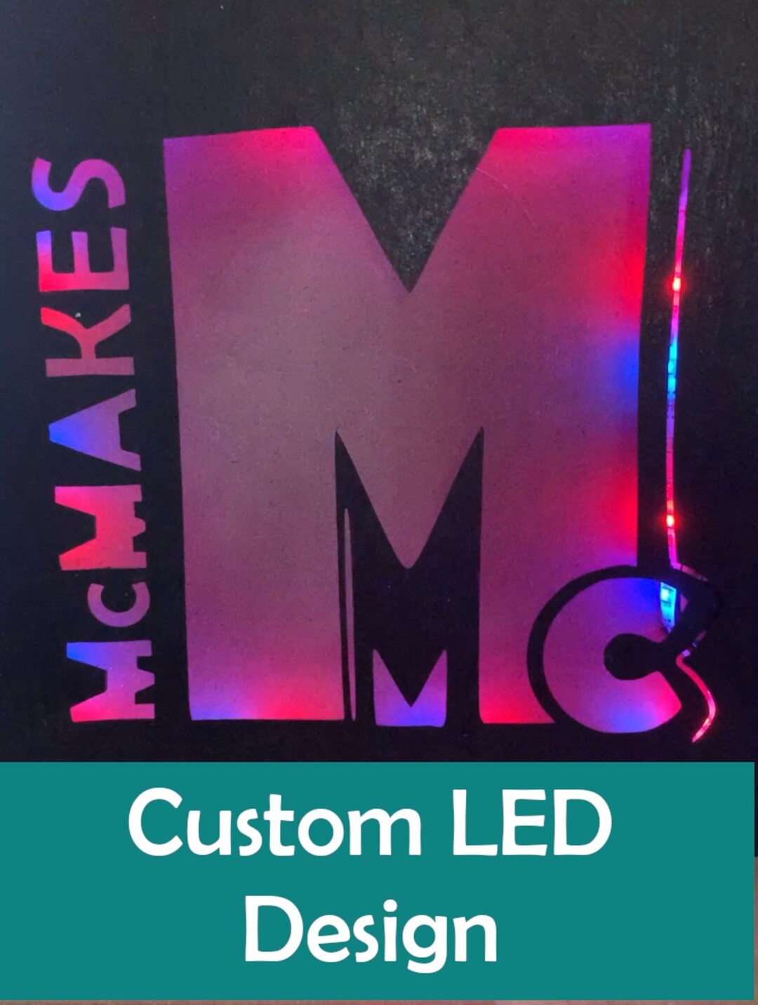 Custom LED Sign Plate | Add-on to LED Holiday Set - Etsy