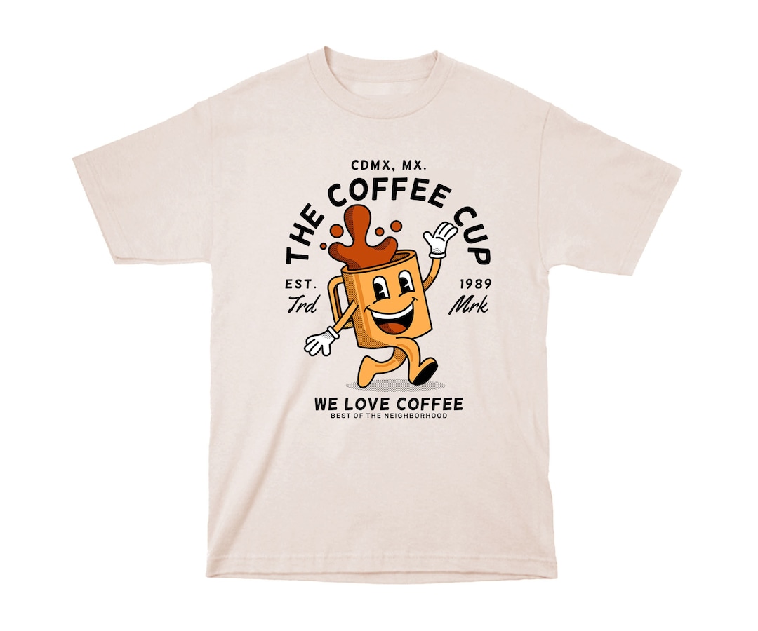 Coffee Lover T-shirt Coffee Cup T-shirt Cute T-shirt Minimalist T-shirt ...