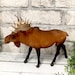 12" Life-like Brown Flocked Standing Moose - Etsy