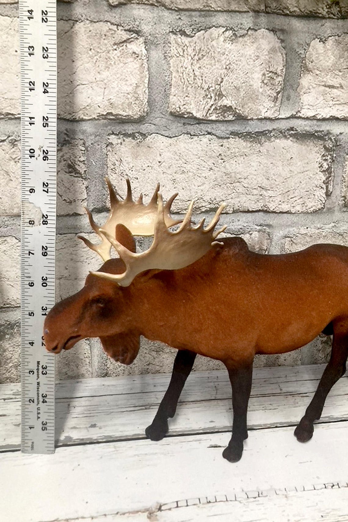 12" Life-like Brown Flocked Standing Moose - Etsy