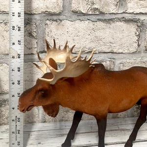 12" Life-like Brown Flocked Standing Moose - Etsy