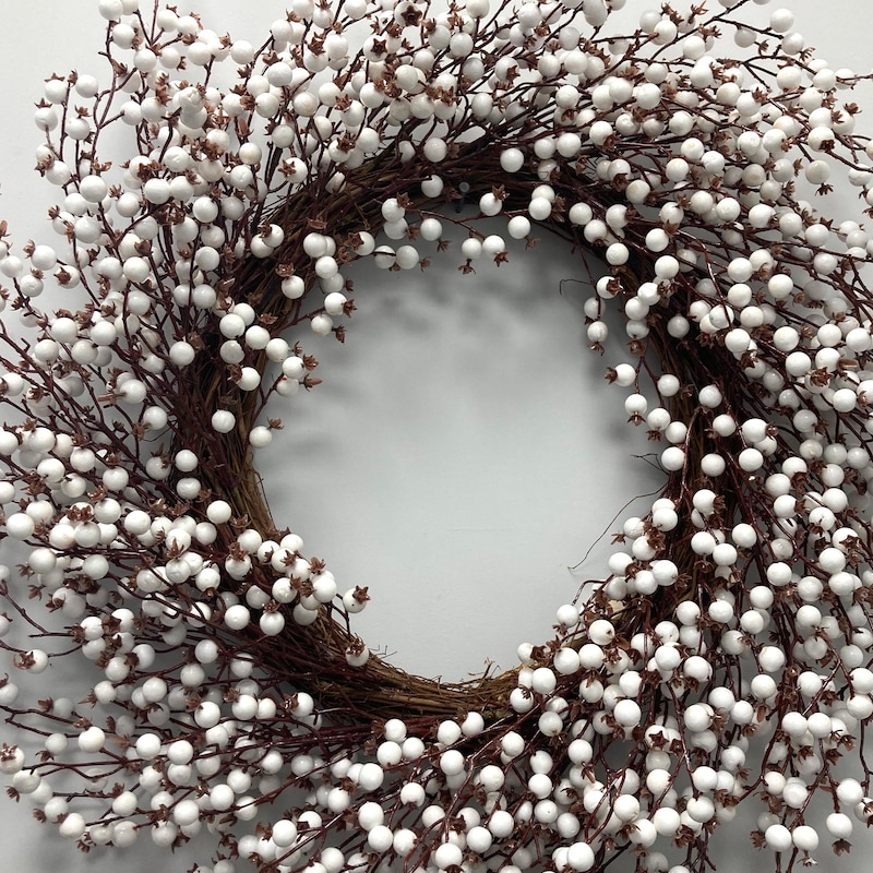 White Berry Wreath - Etsy