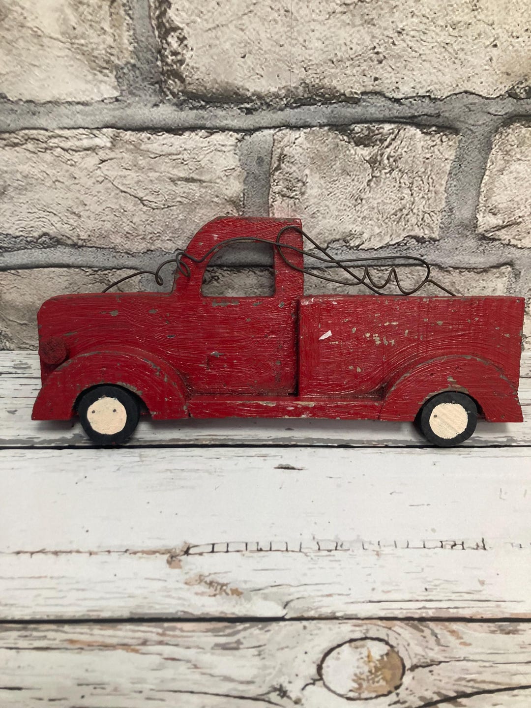 Vintage Wooden Truck Plaque Set of 2 - Etsy
