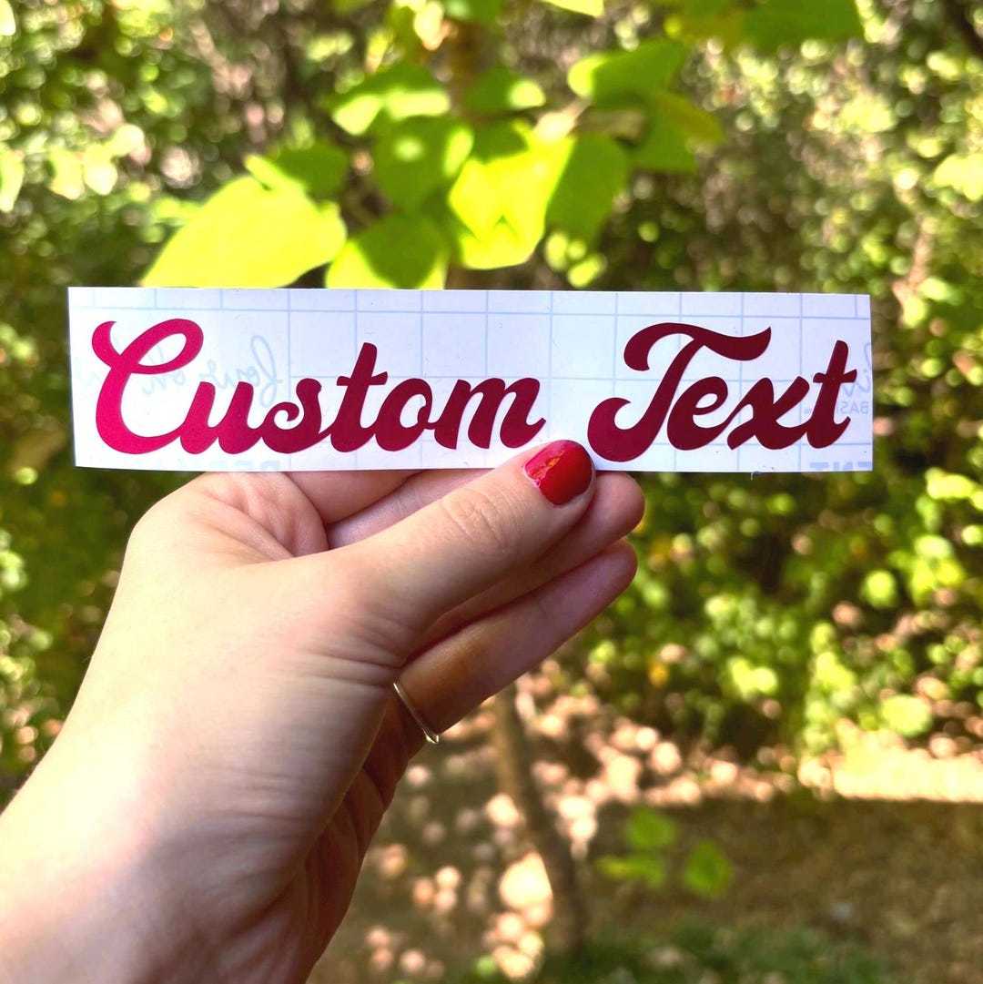 Your Custom Text Vinyl Decal Car Window Rearview Mirror Bumper Sticker ...