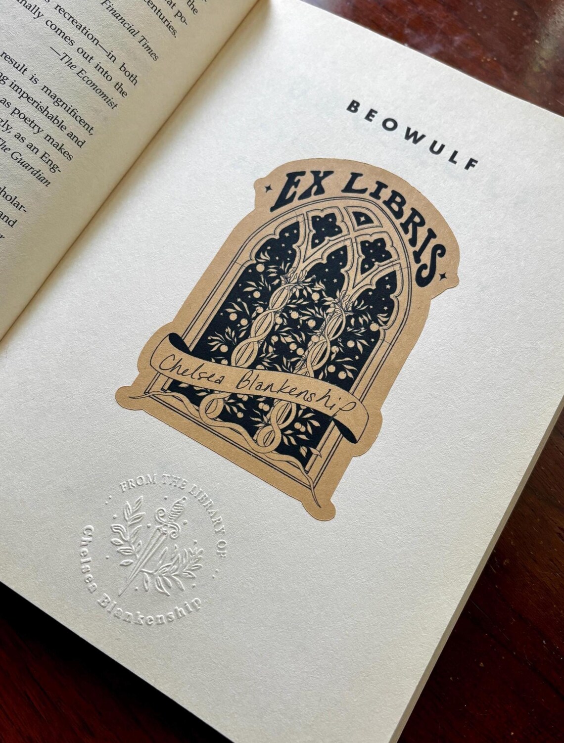 Ex Libris Bookplate Sticker - Etsy