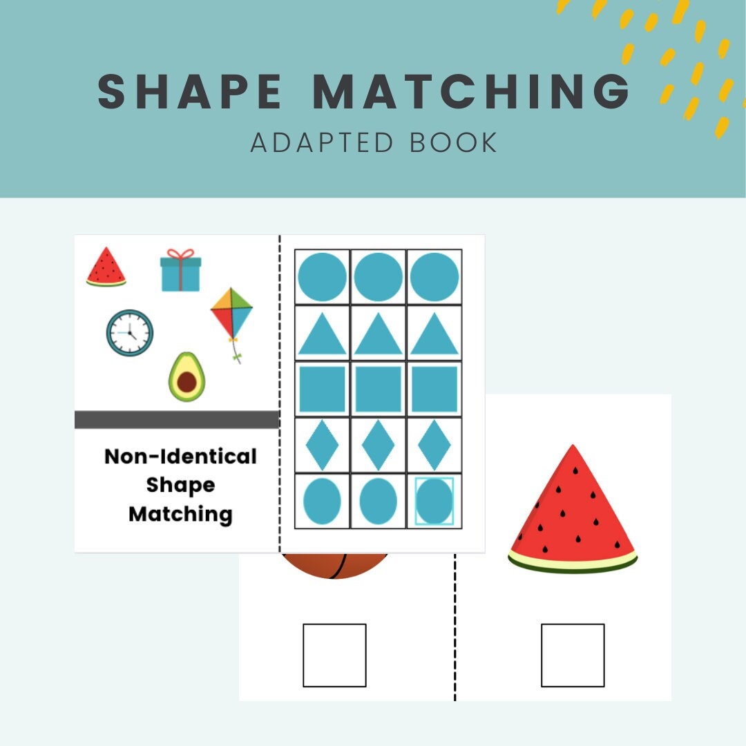Shape Matching Interactive Book - Etsy