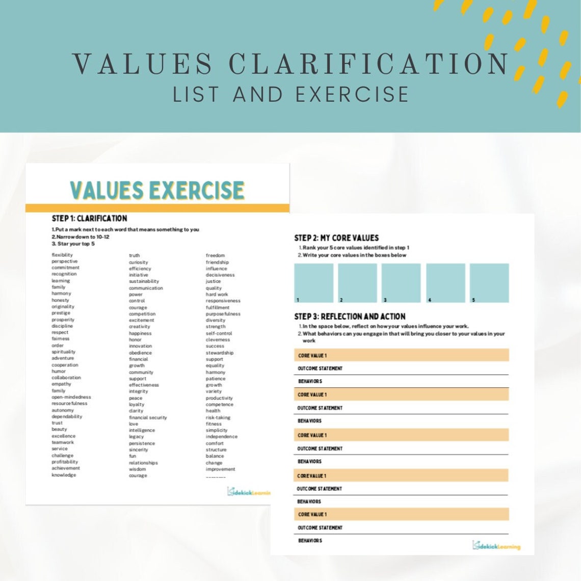 Values List and Exercise - Etsy