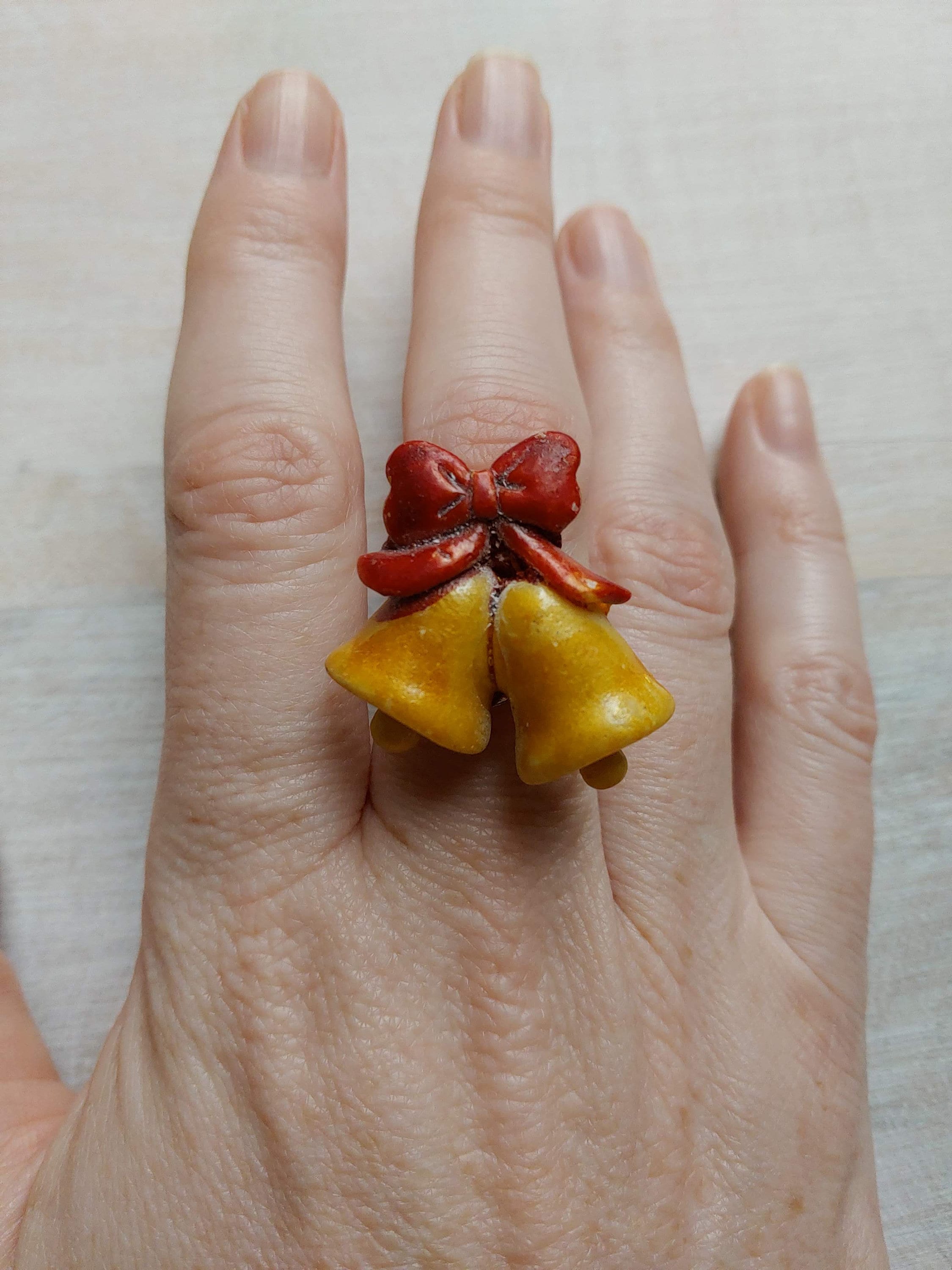 Christmas Adjustable Rings, Holiday Rings, Christmas Jewelry, Festive ...